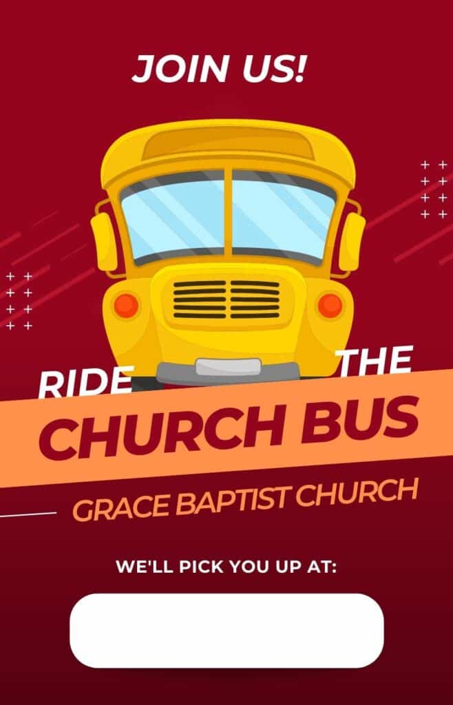 Bus Ministry Church Invitation Card #2 Card - Order today!