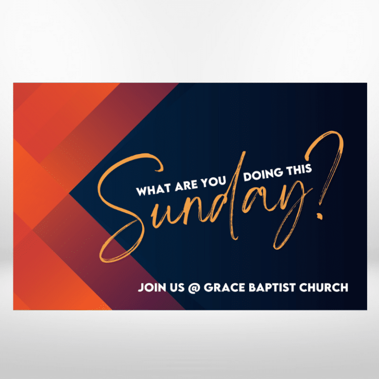 Sunday Church Invitation Card - Order today!